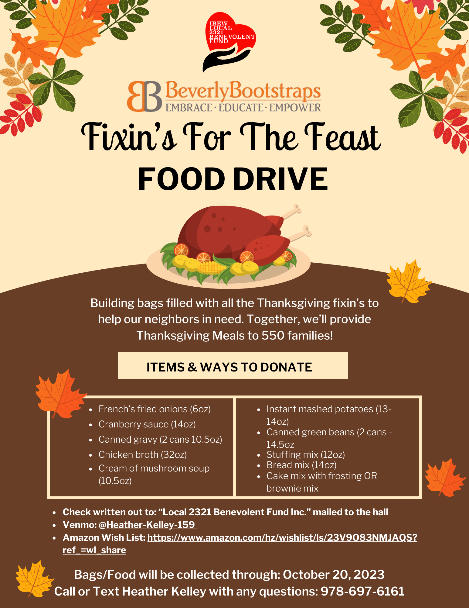 Fixin’s For The Feast Food Drive - IBEW Local 2321